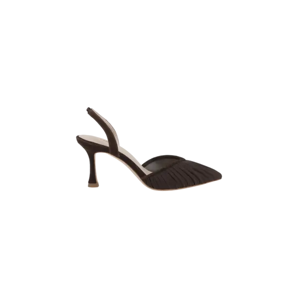 L'Agence Bowery Mesh Slingback Pump - Chocolate
