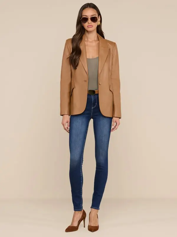 L'Agence Chamberlain Leather Blazer