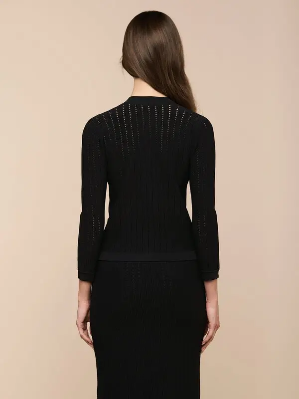 L'Agence Irvin Pointelle Knit Cardigan