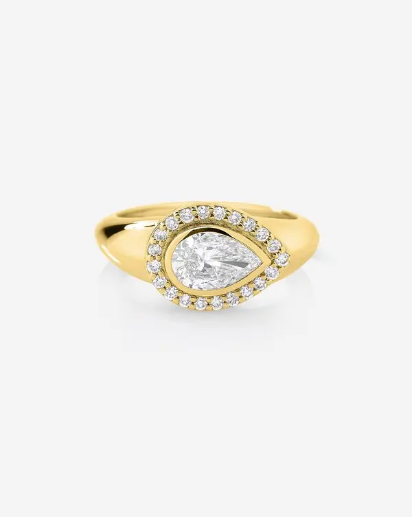 Ring Concierge Halo Lab Diamond Signet Ring