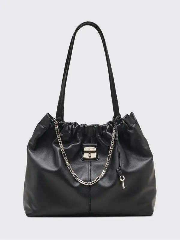 Marc Jacobs The Cristina Draped Lambskin Leather Shoulder Bag - Black