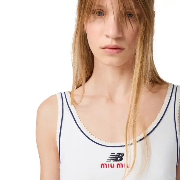 Miu Miu Stretch Technical Jersey Mini-dress