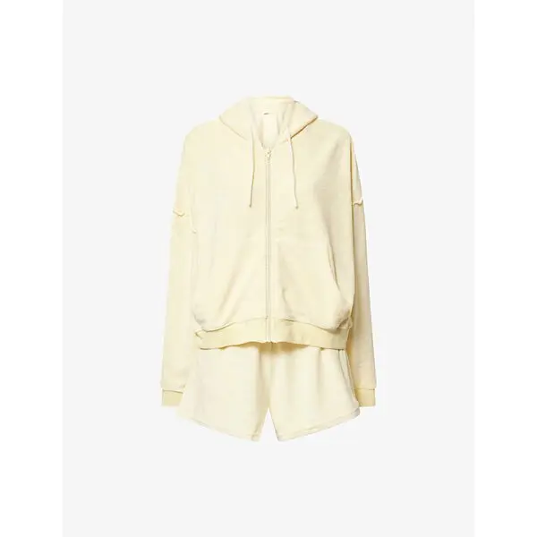 TREATS Zip-up Terry Towelling Hoody And Shorts Set - Lemon