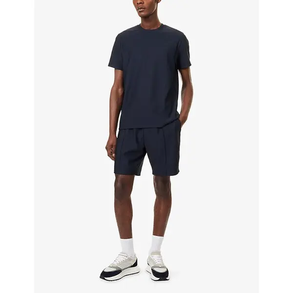ARNE Pleated Crew-neck Woven T-shirt