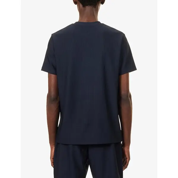 ARNE Pleated Crew-neck Woven T-shirt