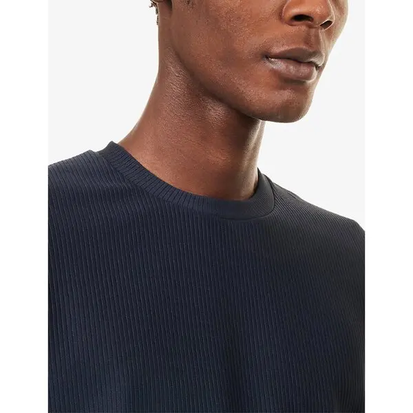 ARNE Pleated Crew-neck Woven T-shirt