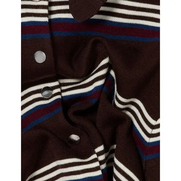 Claudie Pierlot Striped Relaxed-fit Knitted Cardigan