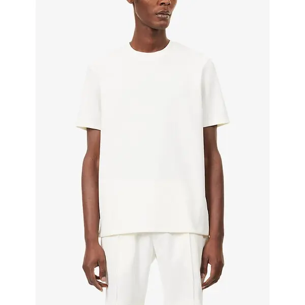 ARNE Pleated Crew-neck Woven T-shirt
