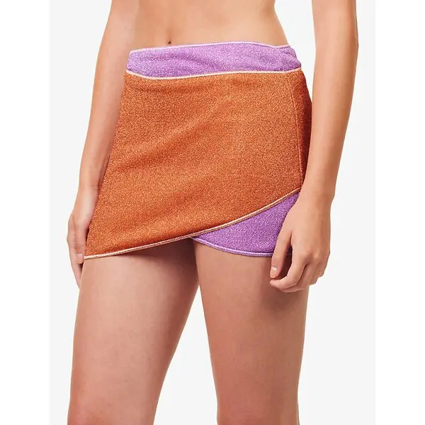 Oseree Lumiere Double Stretch-woven Mini Skirt