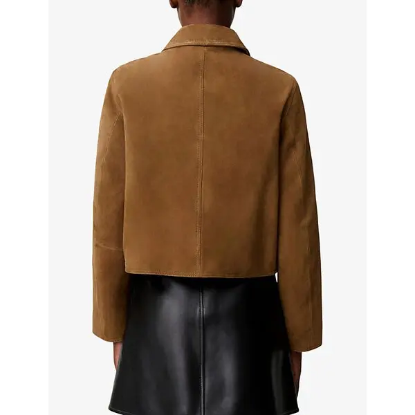 Claudie Pierlot Cropped Suede Jacket