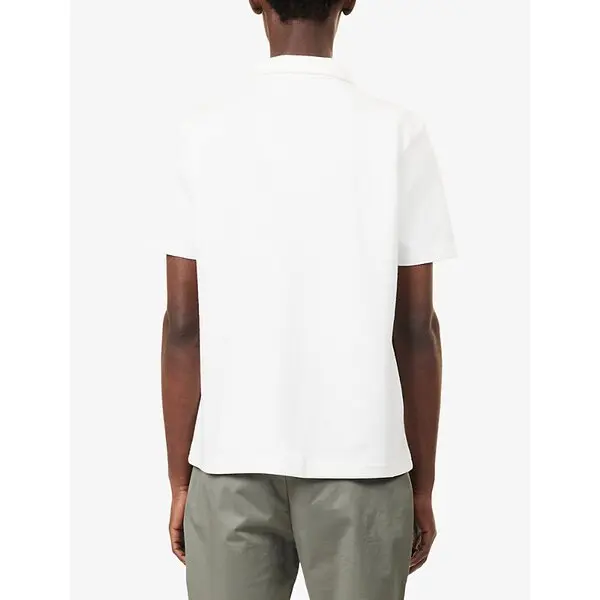 ARNE Cavour Textured Zip Woven Polo Shirt