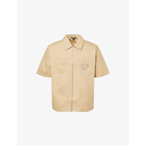True Religion Buddha Logo-patch Cotton Shirt