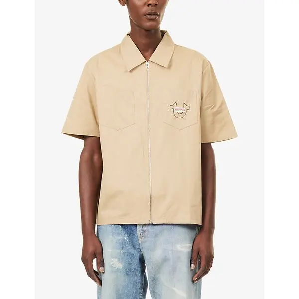 True Religion Buddha Logo-patch Cotton Shirt