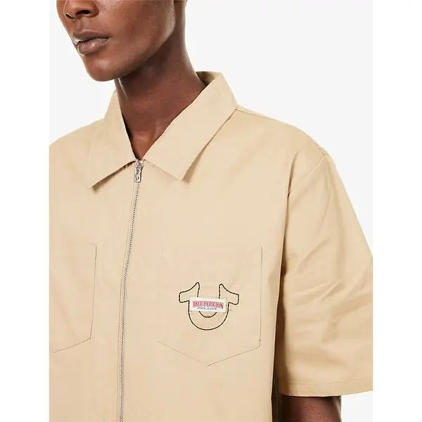 True Religion Buddha Logo-patch Cotton Shirt