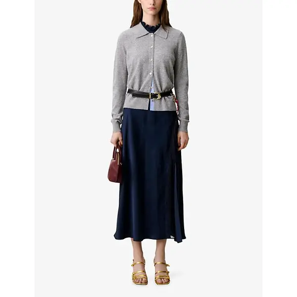 Claudie Pierlot Slim-fit Knitted Wool Cardigan