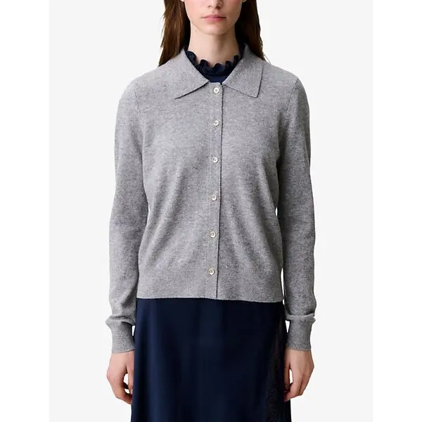 Claudie Pierlot Slim-fit Knitted Wool Cardigan