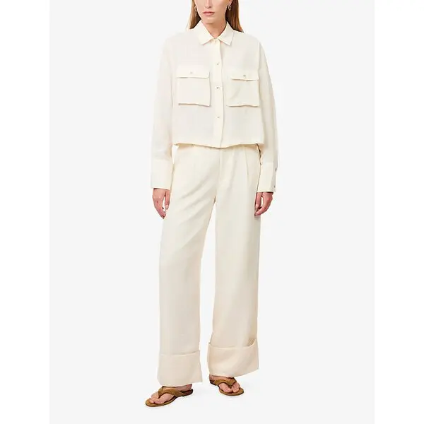 THE COUTURE CLUB Patch-pocket Linen Shirt