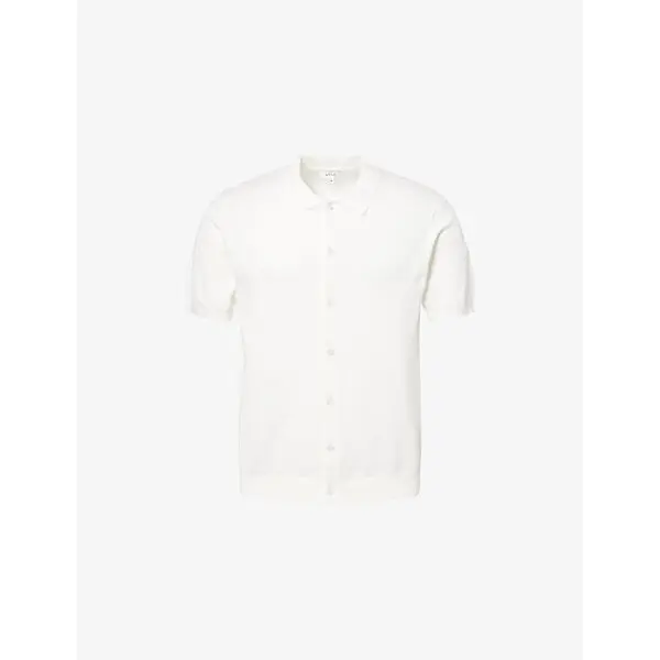 ARNE Short-sleeve Knitted Cotton Shirt