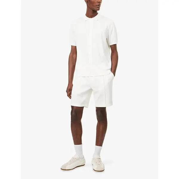 ARNE Short-sleeve Knitted Cotton Shirt