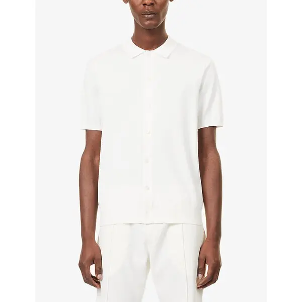 ARNE Short-sleeve Knitted Cotton Shirt