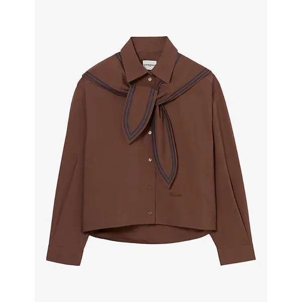 Claudie Pierlot Shirt With Scarf - Brown
