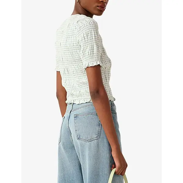 OMNES Burke Shirred Cotton Top