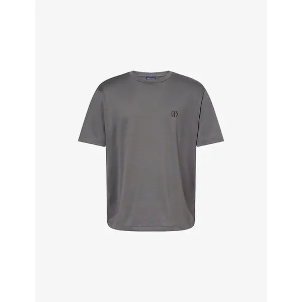Giorgio Armani Crew-neck Cotton T-shirt - Smoke