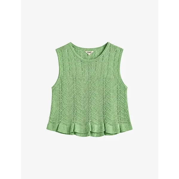 OMNES Jayde Open-knit Sleeveless Top