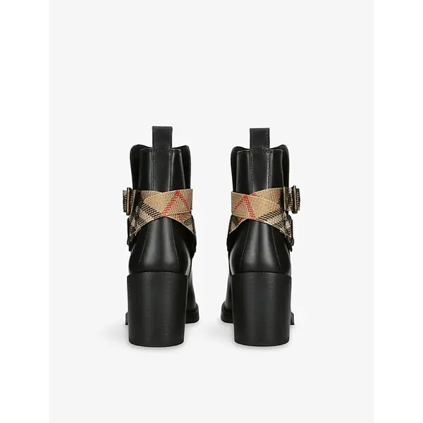 Burberry Huntley 70 Leather Heeled Ankle Boots