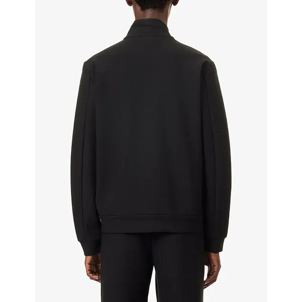 Emporio Armani Zip High-neck Cotton-blend Track Jacket