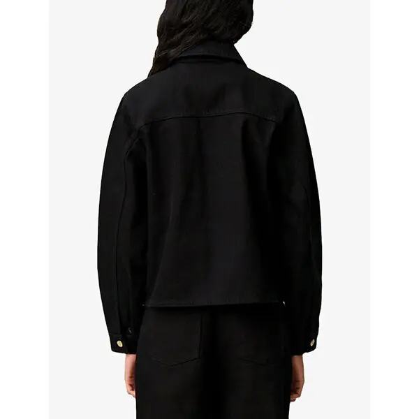 Claudie Pierlot Branded-button Denim Worker Jacket