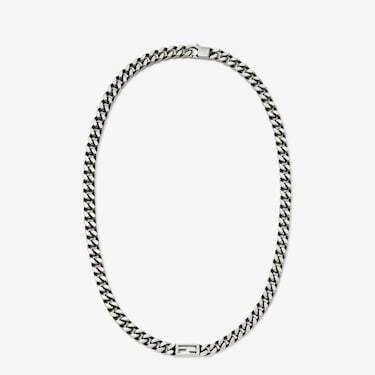 Fendi Ff Logo Tube Necklace