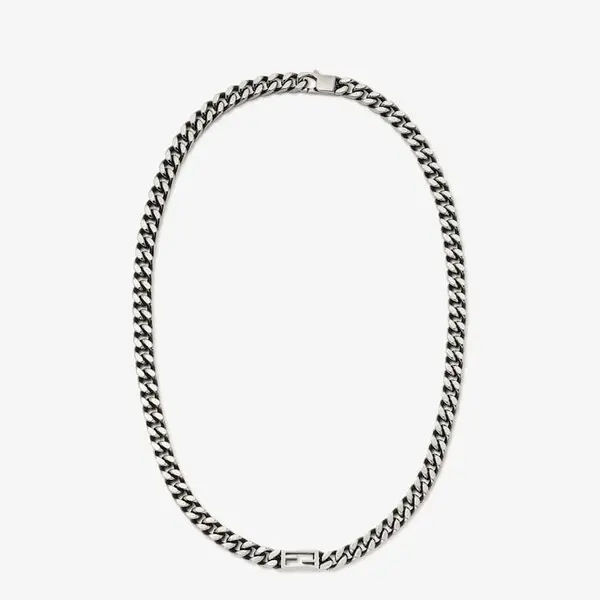 Fendi Ff Logo Tube Necklace