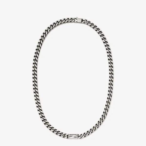 Fendi Ff Logo Tube Necklace