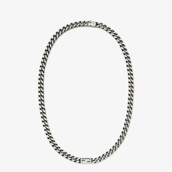 Fendi Ff Logo Tube Necklace