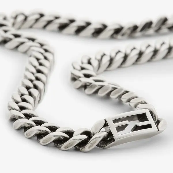 Fendi Ff Logo Tube Necklace