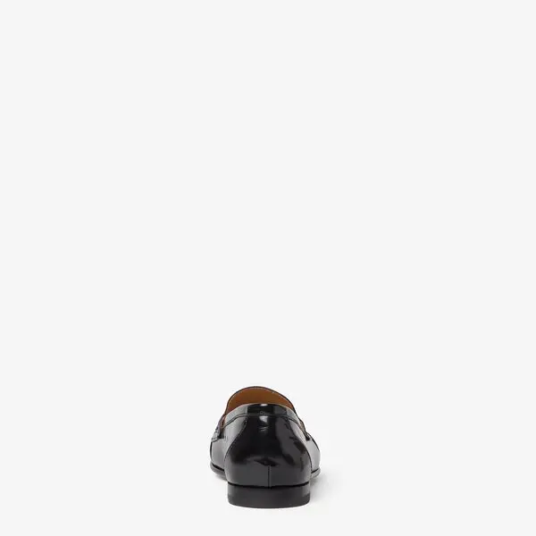 Fendi Calf Leather Scrunch Loafers - Black