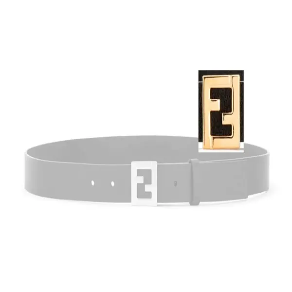 Fendi Ff Buckle Calfskin Belt - Black
