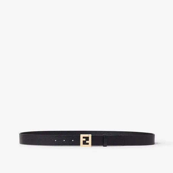 Fendi Ff Belt In Calfskin - Black