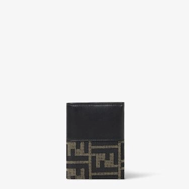 Fendi Ff Jacquard Card Holder - Brown
