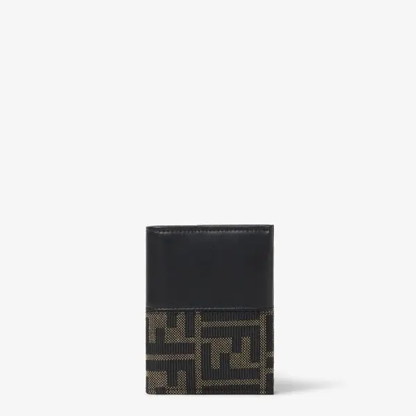 Fendi Ff Jacquard Card Holder - Brown