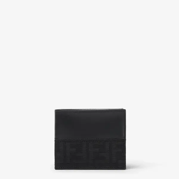 Fendi Ff Jacquard Wallet - Black