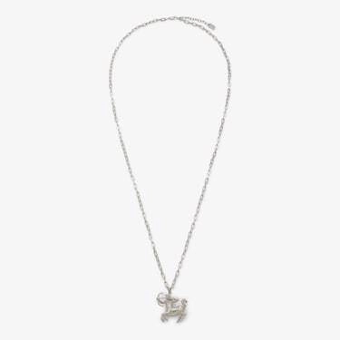Fendi Sagittarius Zodiac Pendant Necklace - Silver