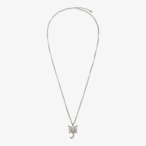 Fendi Scorpio Zodiac Pendant Necklace - Silver