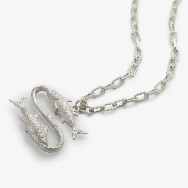 Fendi Pisces Zodiac Pendant Necklace
