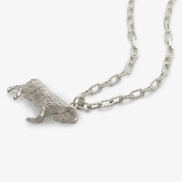 Fendi Aries Zodiac Pendant Necklace