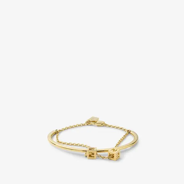 Fendi Ff Logo Chain Bracelet - Gold