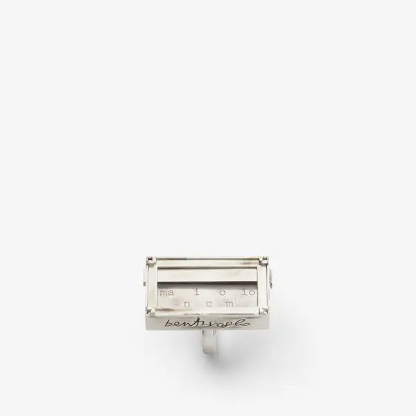 Fendi Matrimonio-manicomio" Moving Bar Ring In Sterling