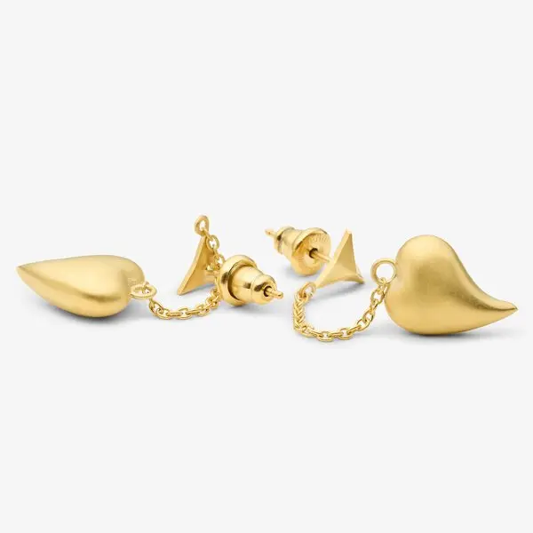 Fendi Heartbeat Pendant Earrings