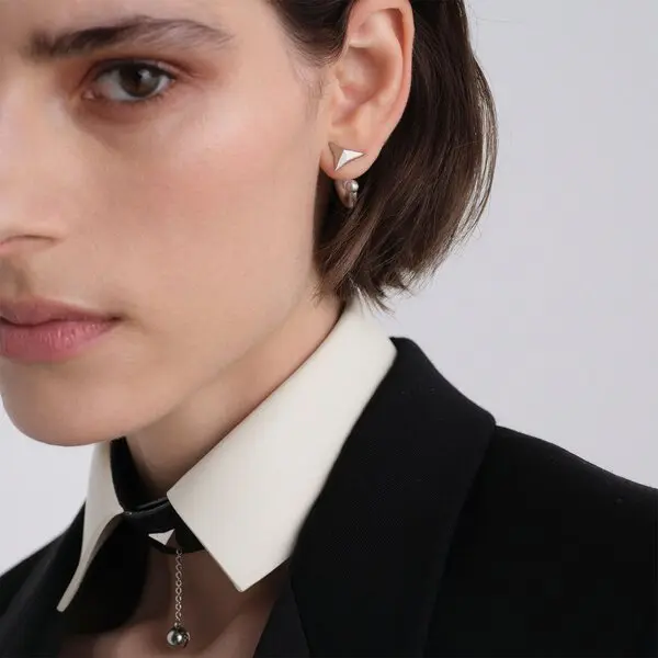 Fendi Sterling Signet Earrings